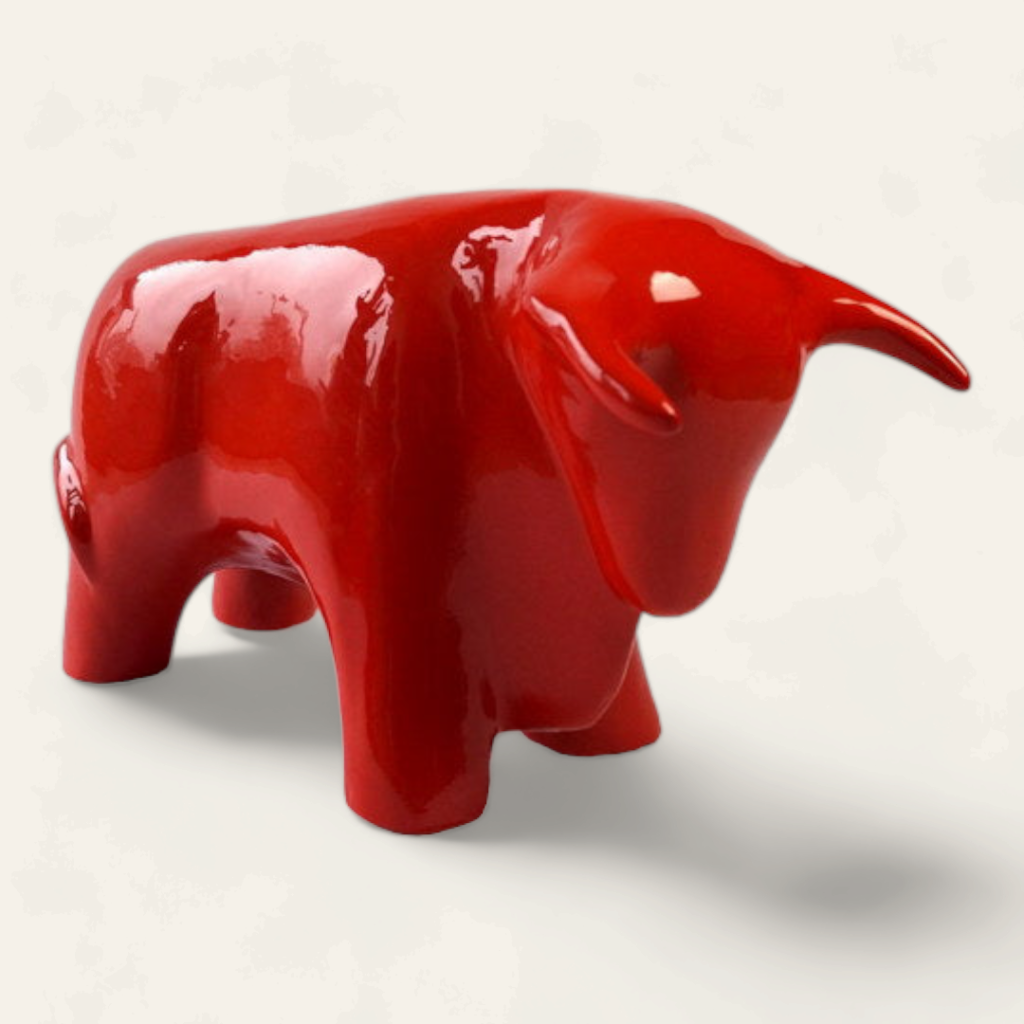 Stier Bulle Torro Stehend Deko Design Rot - shop.garten-fantasy.de